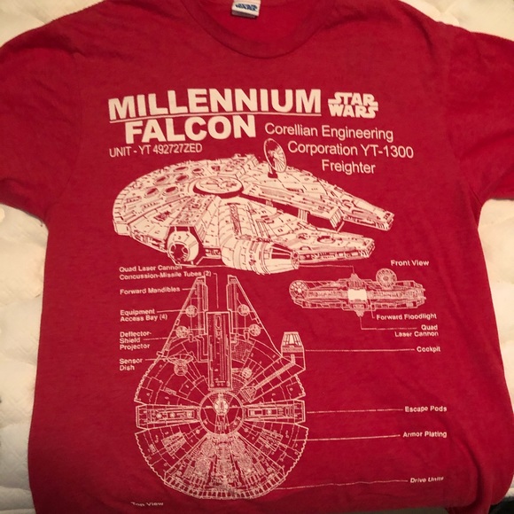 Shirts | Star Wars Millennium Falcon T Shirt | Poshmark